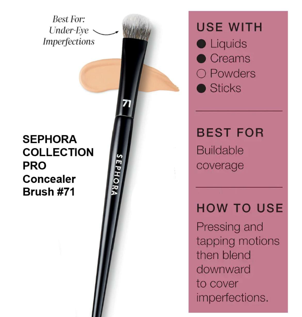 Кисть Sephora для консилера №71.