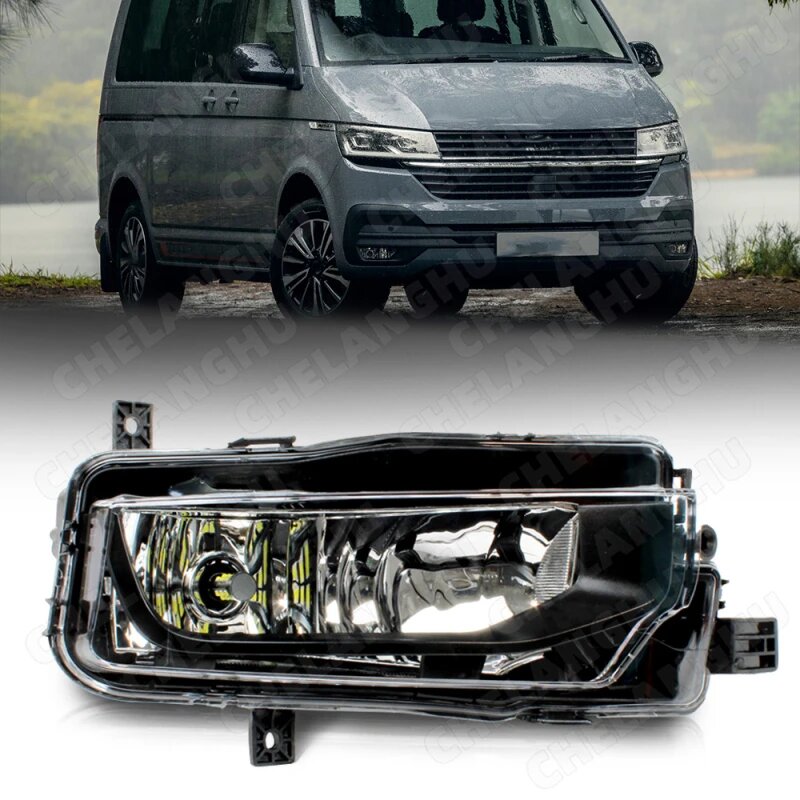 Правая сторона для VW Transporter Multivan Caravelle T6 T7 2016 2017 2018, автомобильный Стайлинг, светодиодные противотуманные фары, сертификат E-Mark E24