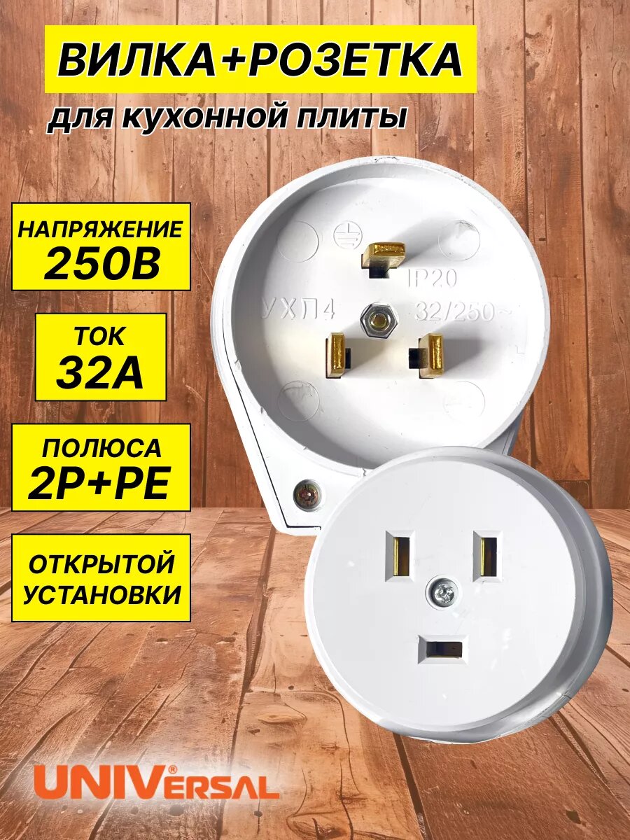 Разъем РШ-ВШ пластик ABS 32А 250В
