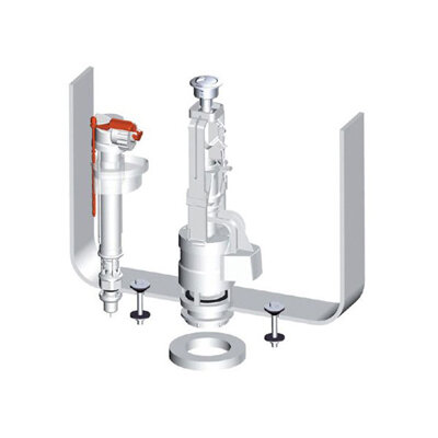 Комплект ALCAPLAST (алкапласт) 1/2 боковой c мет. резьбой с двойным сливом (SA08K 1/2)