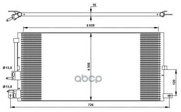 Радиатор кондиционера JAGUAR X-TYPE 2.0/2.2D 03-09 NRF арт. 35885