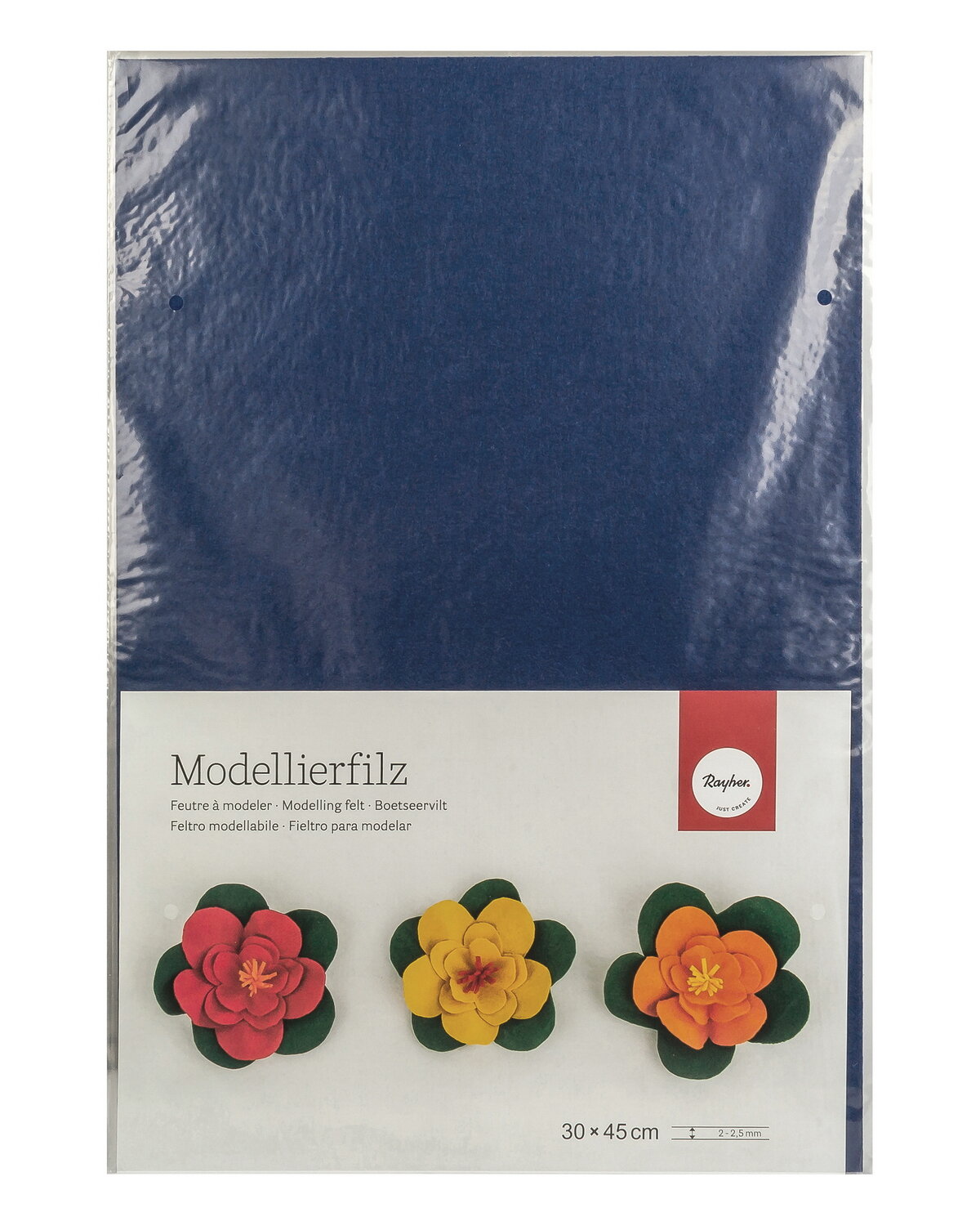 Фетр Rayher моделируемый 30х45 см, толщина 1 мм, цвет: темно-синий