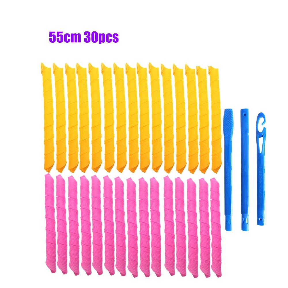 Бигуди пластиковые спиральные 10/20/30 шт 55CM 30PCS
