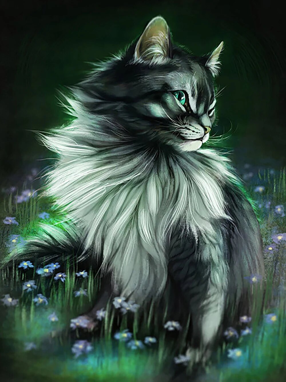 Животное 5D DIY Алмазная картина Волк Кошка Тигр Алмазная мозаика животное Стразы Вышивка Полный круглый алмаз крест