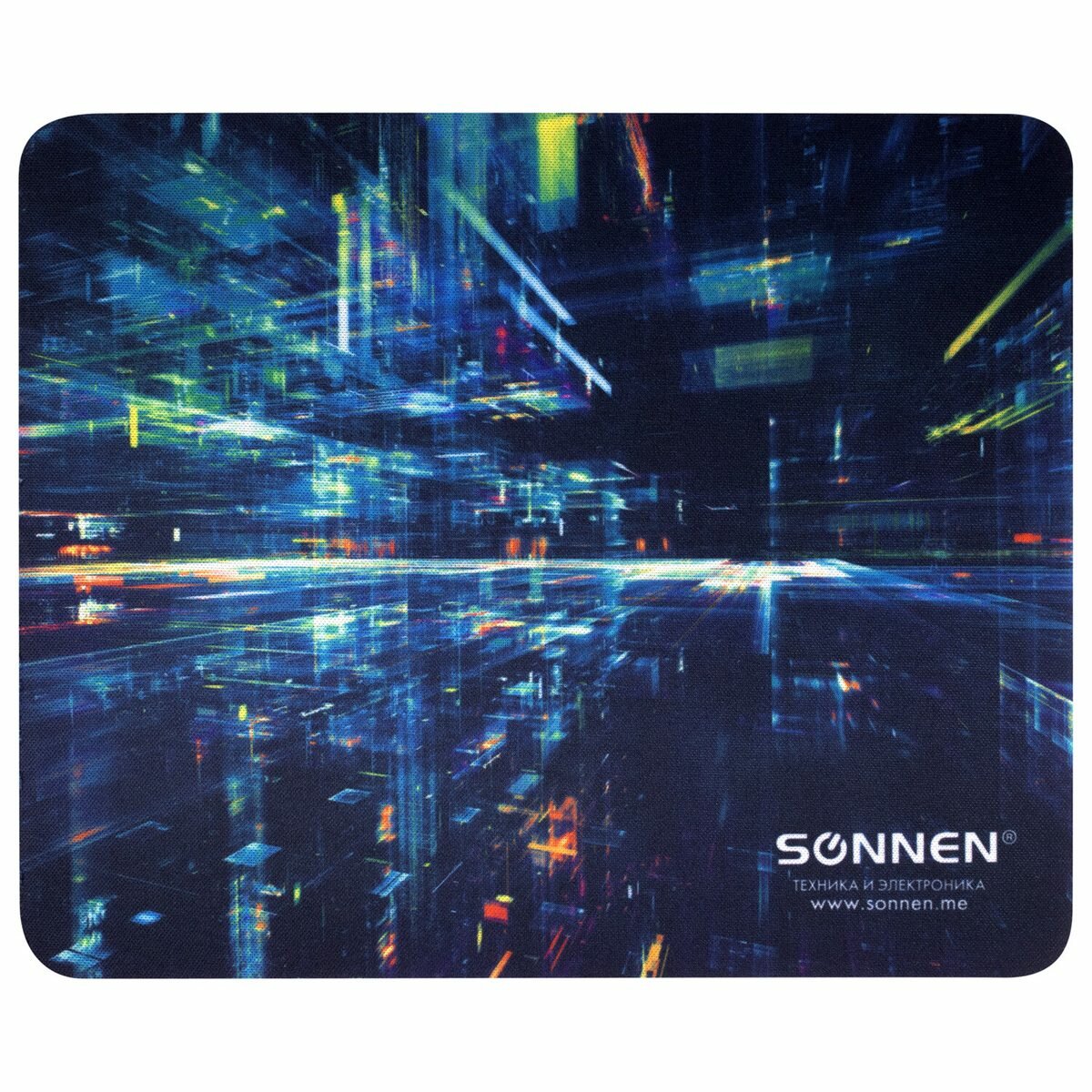 Коврик для мыши Sonnen SINGULARITY, резина+ткань, 220х180х3мм (513293)