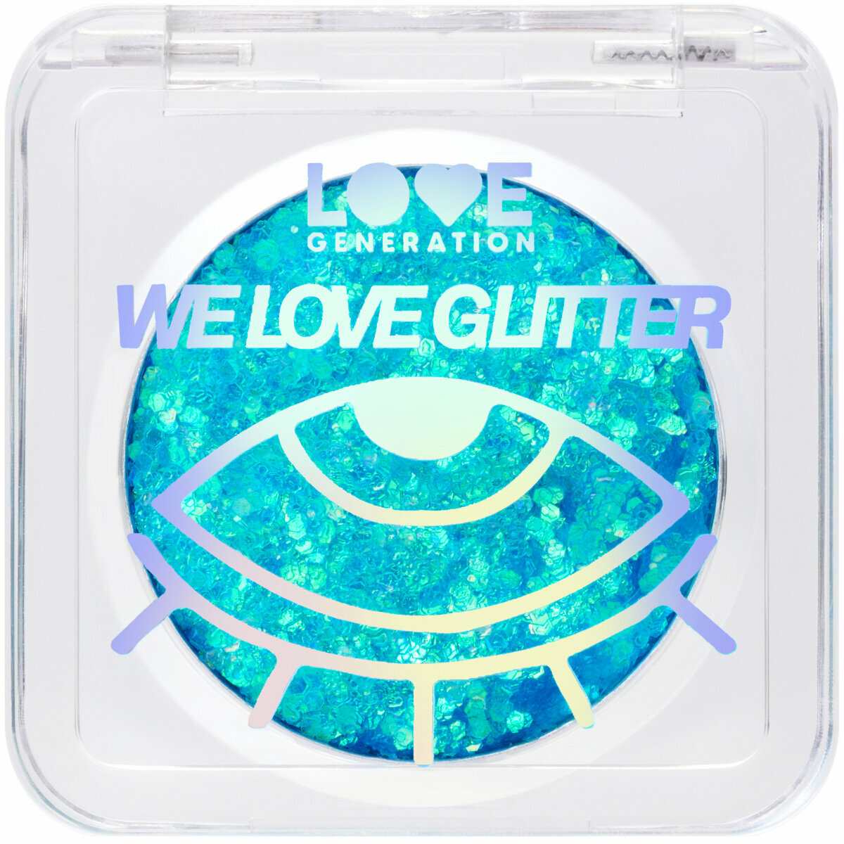 Глиттер для лица Love Generation We love glitter, тон 03 голубой, 1,8 г