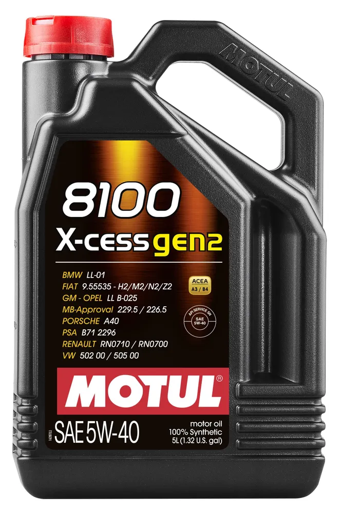 Масло моторное Motul 8100 X-Cess 5W-40 Gen2, Синтетическое, 5л