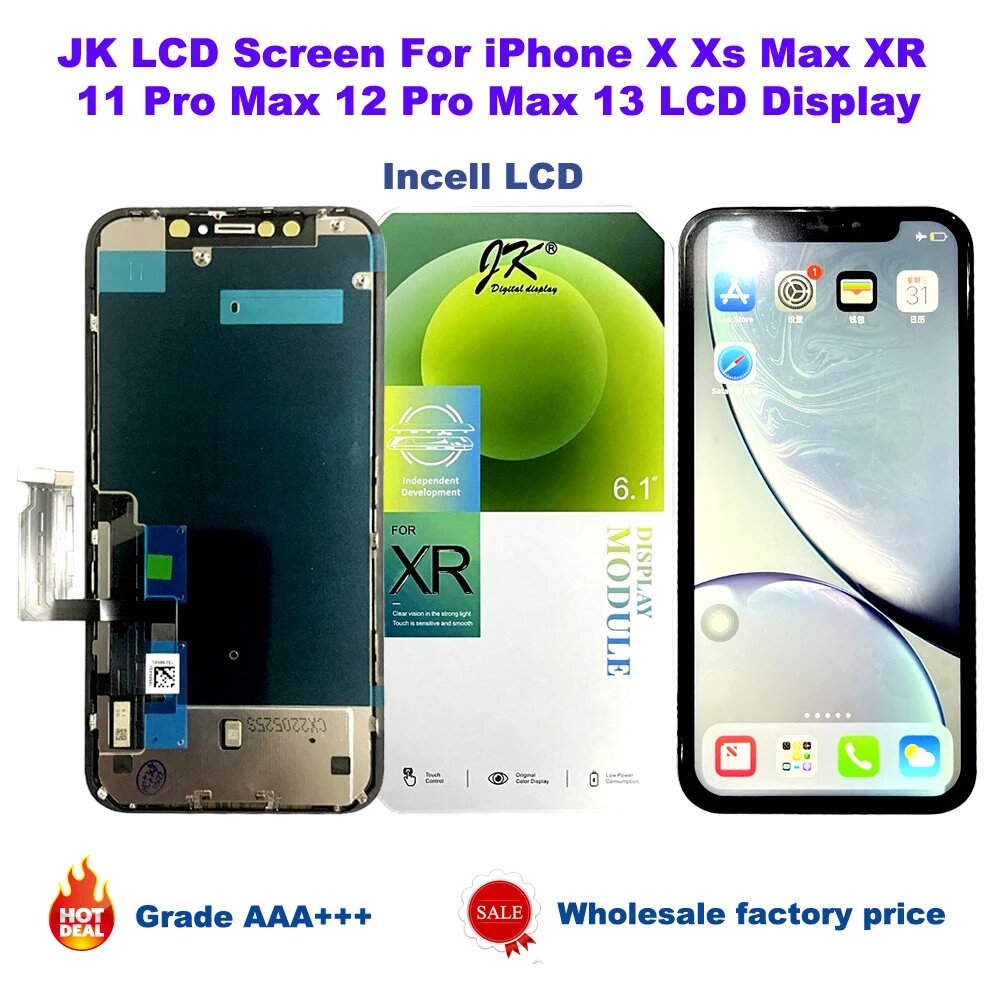 ЖК-экран для iPhone 15 Pro Max 14 16 Plus 12 X XS XR 11 13 Pro Max, JK-11-LCD