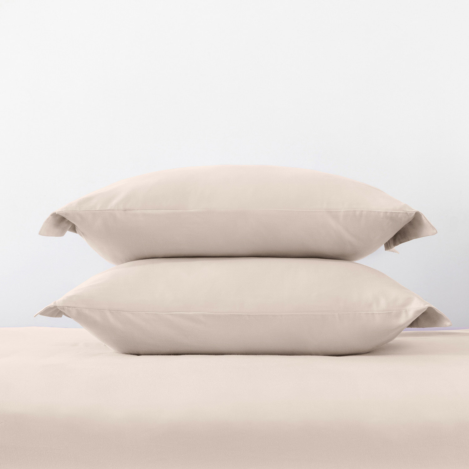 Комплект наволочек с ушками, 50х70 (2 шт.), Сатин, Cozy Home, 100% хлопок, Crystal beige,