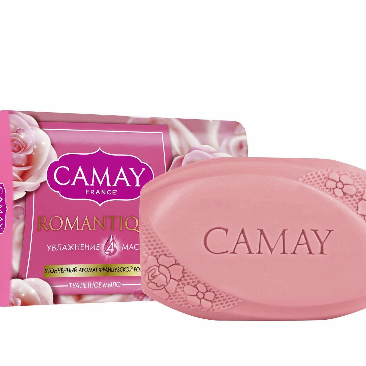 Мыло кусковое туалетное Camay "Французская роза", 85г, 6шт.
