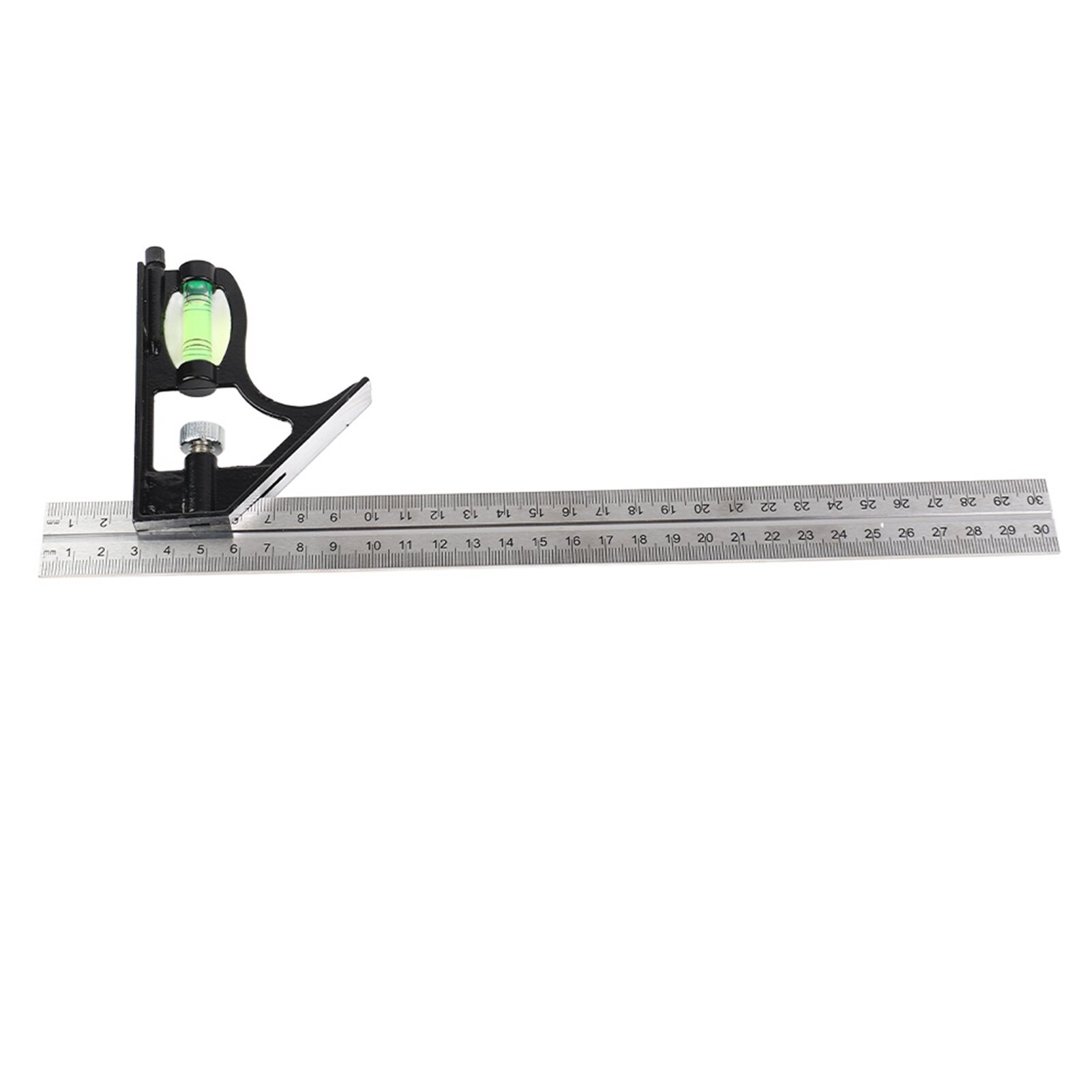 Угловая линейка, многофункциональная нержавеющая угольник 45/90 градусов с пузырьковым уровнем для отделочных работ и деревообработки.