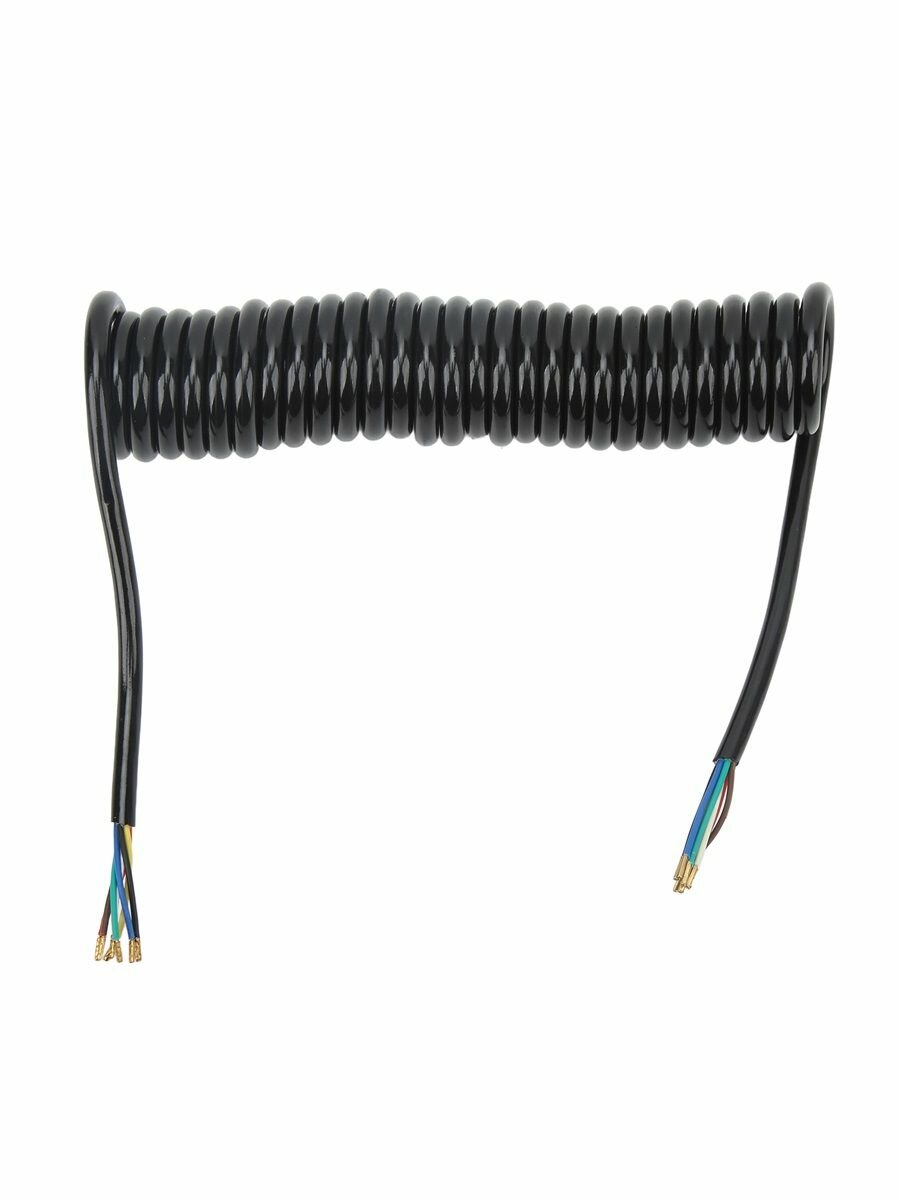 12,8 футов, 20AWG, 7-жильный полиуретановый медный удлинительный кабель для прицепа, спиральный 12-футовый провод для прицепа для эвакуатора с медью для тяжелых условий эксплуатации