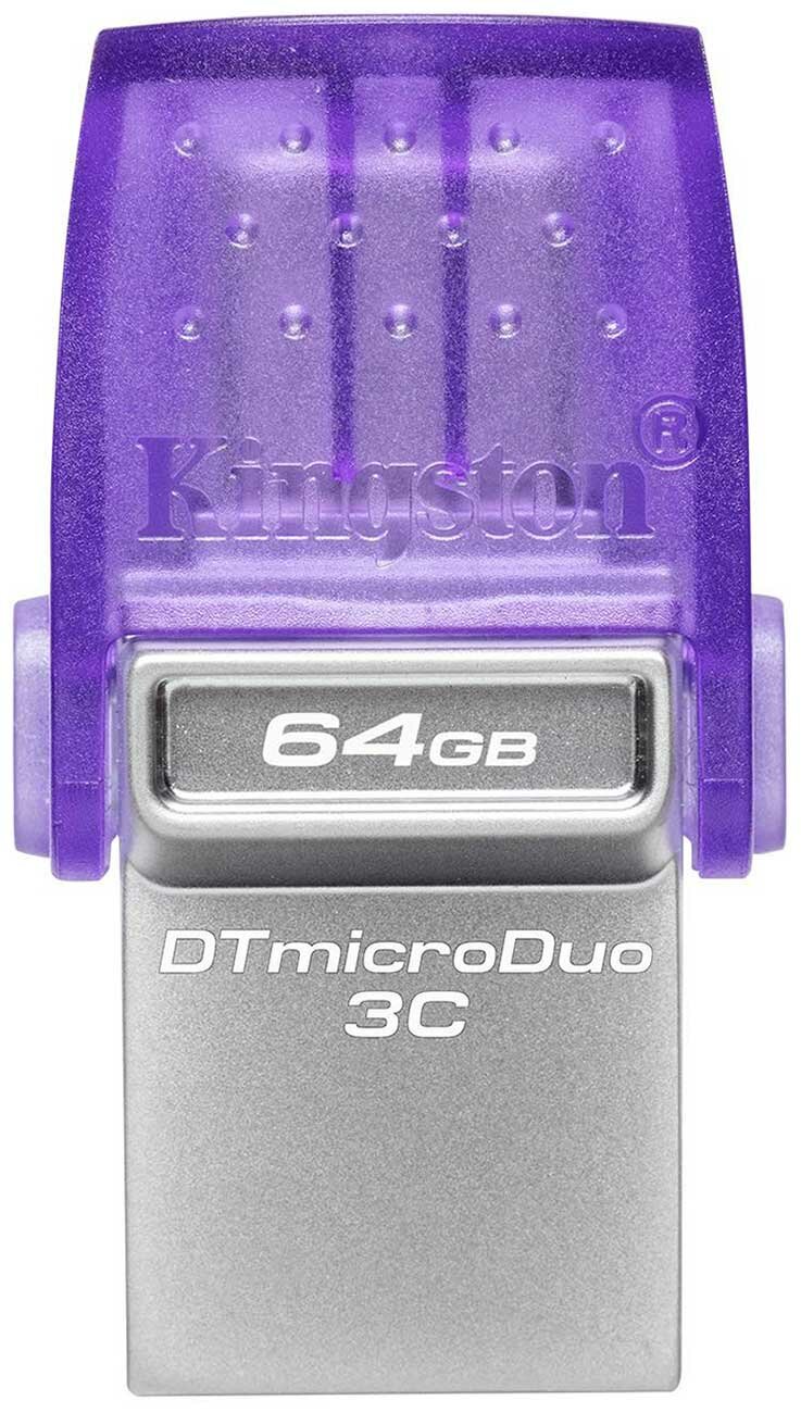 Флеш-накопитель Kingston DataTraveler microDuo, 3C, USB Type-C/Type-A, 64Gb (DTDUO3CG3/64GB)