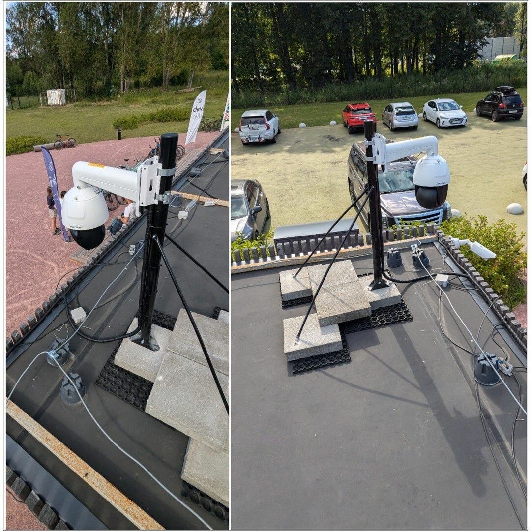 Мачта антенная "DRZAK D50B-18071" кронштейн для антенны с жёсткими растяжками, на любую крышу, диаметр 51мм, высота 1 метр