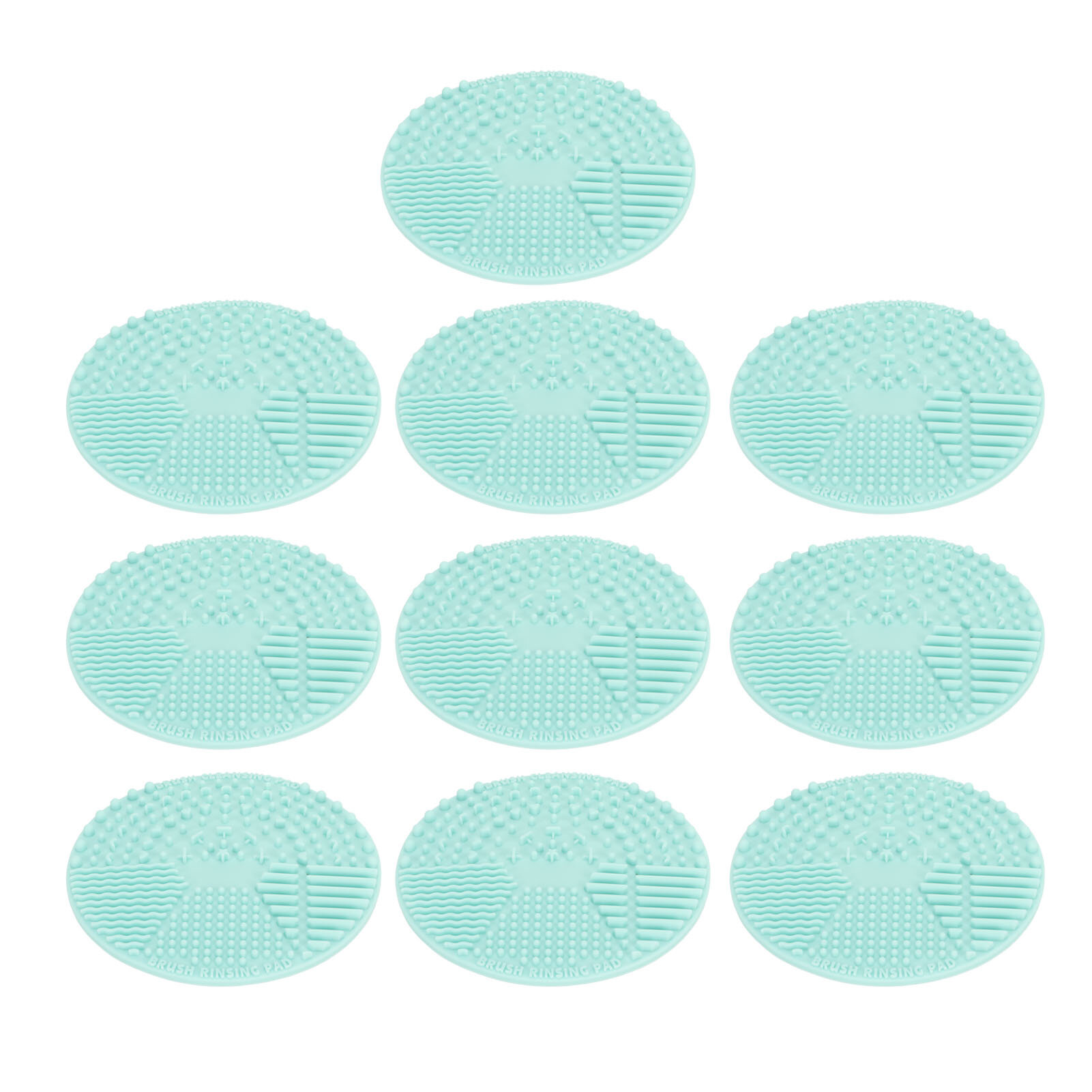 10 шт. коврики для чистки кистей для макияжа, круглые портативные силиконовые косметические подушечки для чистки кистей для губки, легко чистить и сушить кисти для макияжа
