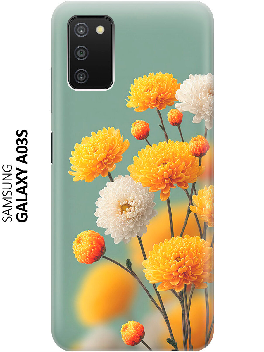 Силиконовый чехол на Samsung Galaxy A03s с принтом "Цветочная симфония"