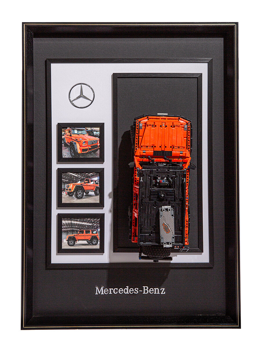 Панно на стену ручной работы "Mercedes-Benz G-class 4x4 Off Road" для дизайна интерьера 100х70 см