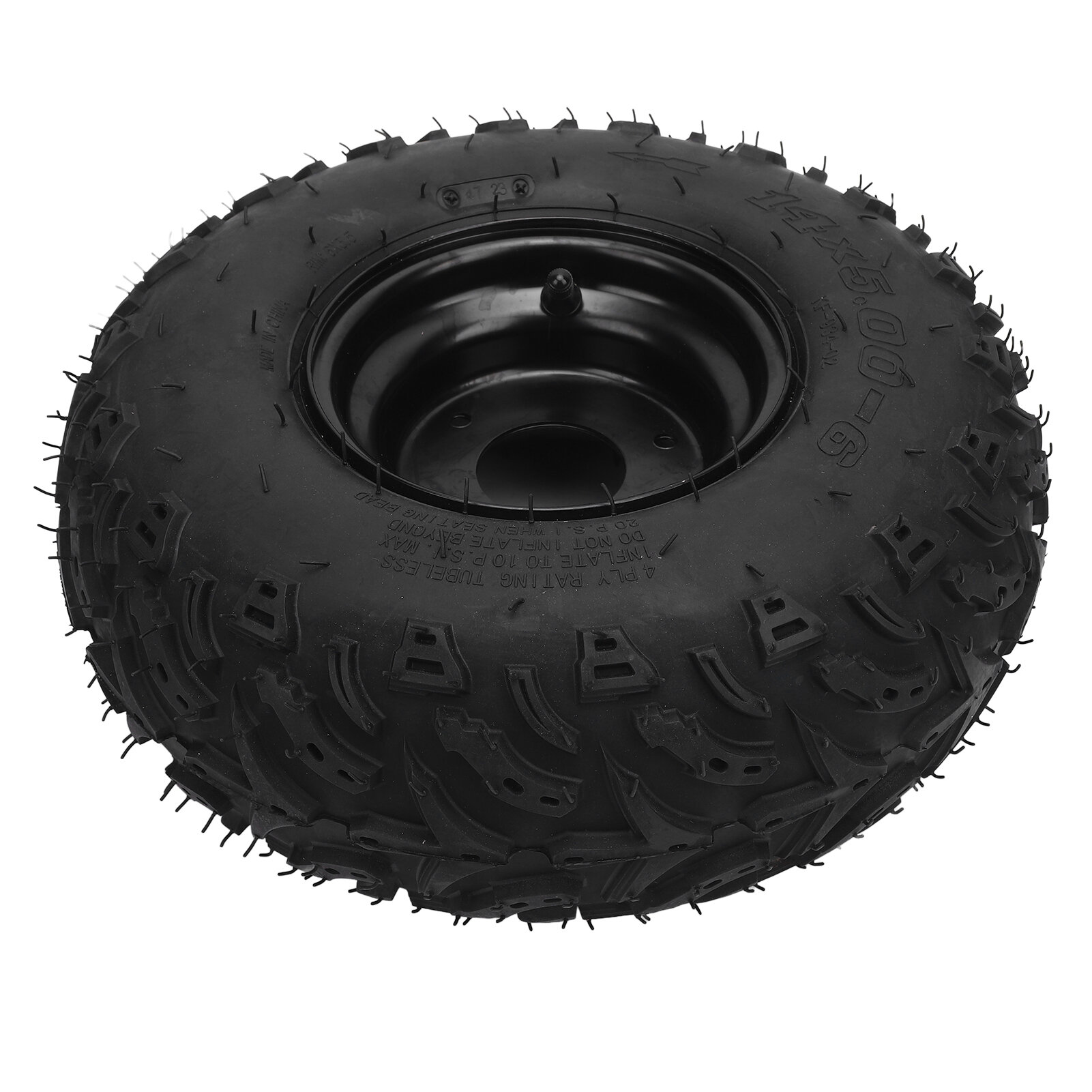 14X5.00-6 6 дюймовые шины с черным алюминиевым диском 3 отверстия 6PR резина не пробиваемая для карта го, внедорожных транспортных средств, гольф-карт