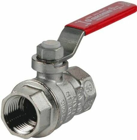 Шаровой кран латунный стандарт. 1"ВР-ВР, ручка-рычаг, Giacomini R250X005