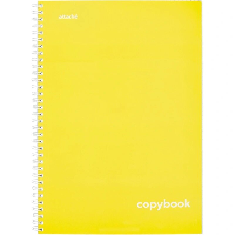 Бизнес-тетрадь А4 96л Attache Акварель желтый, клетка, гребень, картон