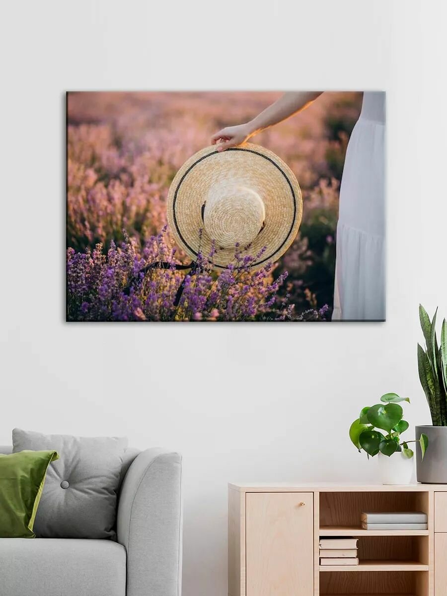 Картина на стену "Лавандовые поля", 70x50 см
