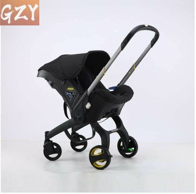 Универсальная модульная коляска 4 в 1 (автомобильное уплотнение) foo vinng + сумка + плащ на ногах, цветной серой