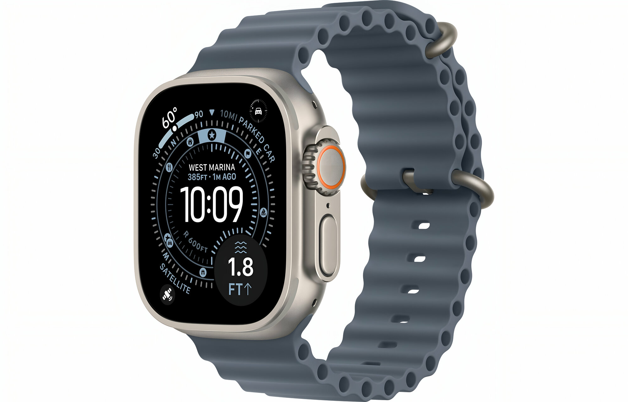 Умные часы Apple Watch Ultra 3 49mm Natural Titanium Case with Anchor Blue Ocean Band