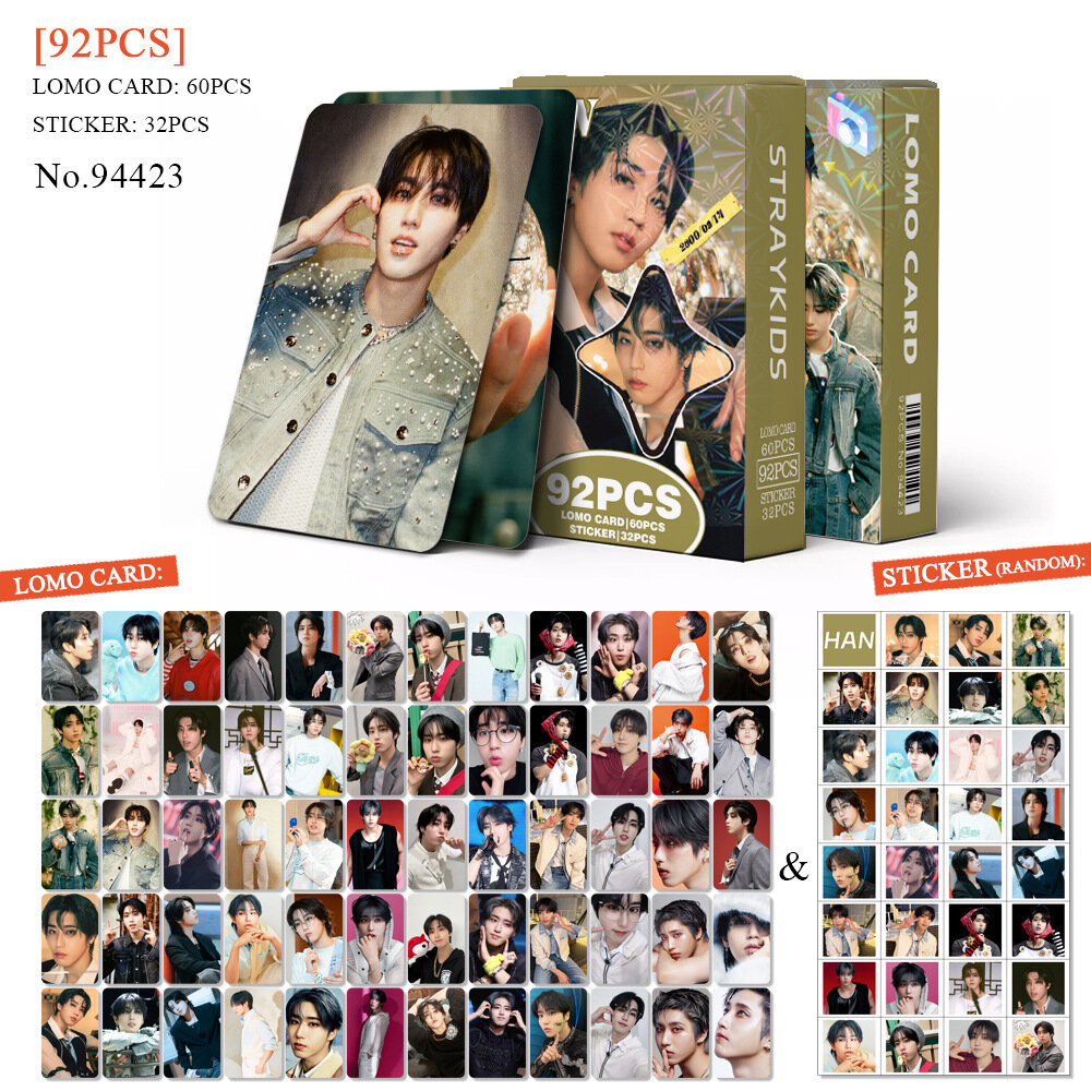 Wholesale 92 small cards STRAYKIDS new special Hollow greeting card star photo photo card sticker LOMO card