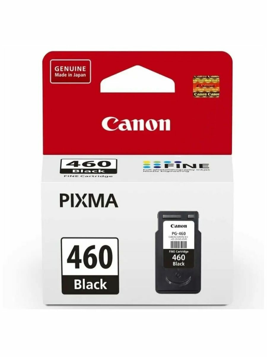 Картридж Canon PG-460, черная печать, ресурс до 180 стр, 1 шт