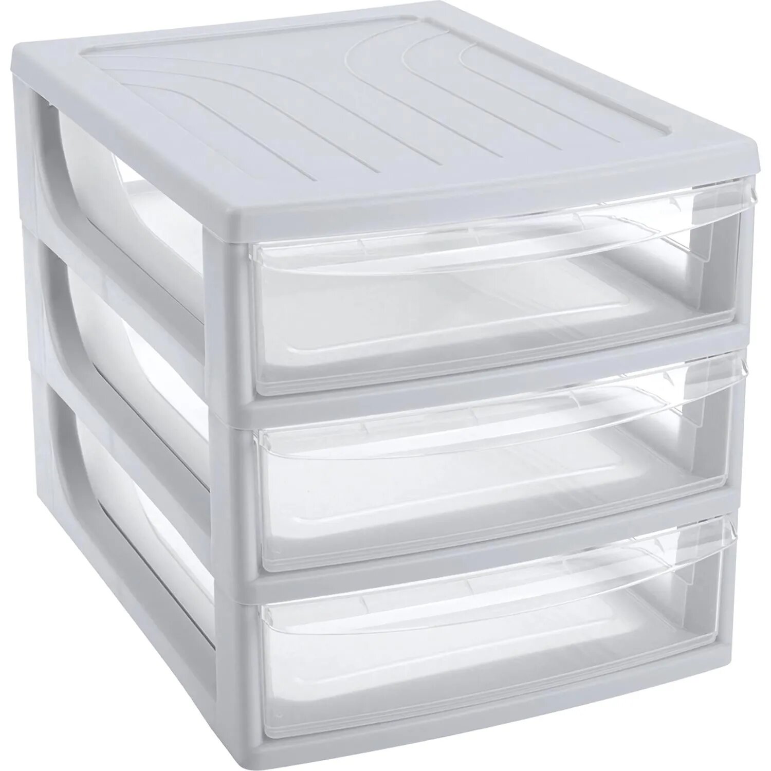 Бокс с выдвижными лотками А4 260х368х265мм 3выдв. отд, светло-сер. 433223930