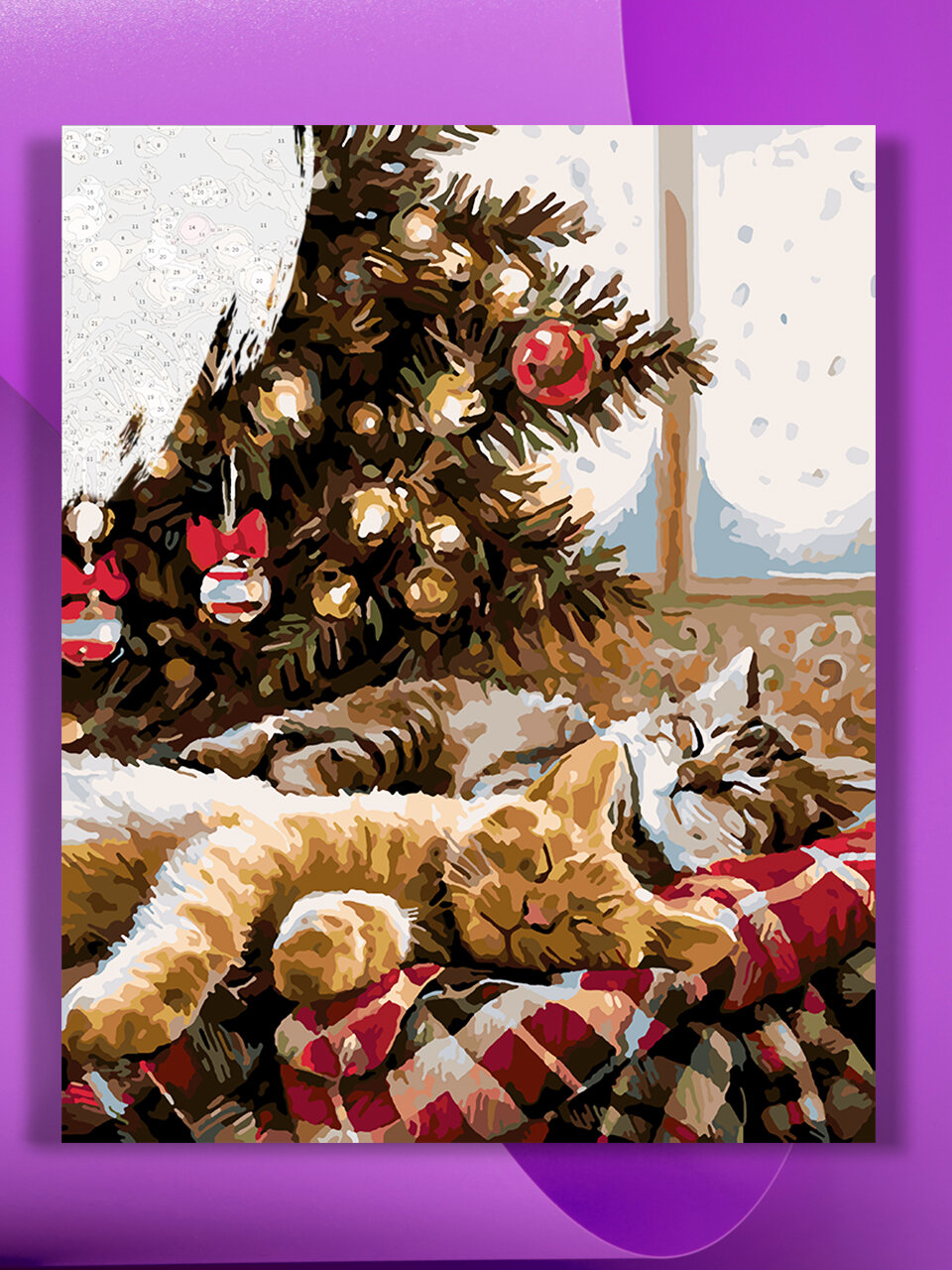 Картина по номерам на холсте Новогодний сон, 30 х 40 см