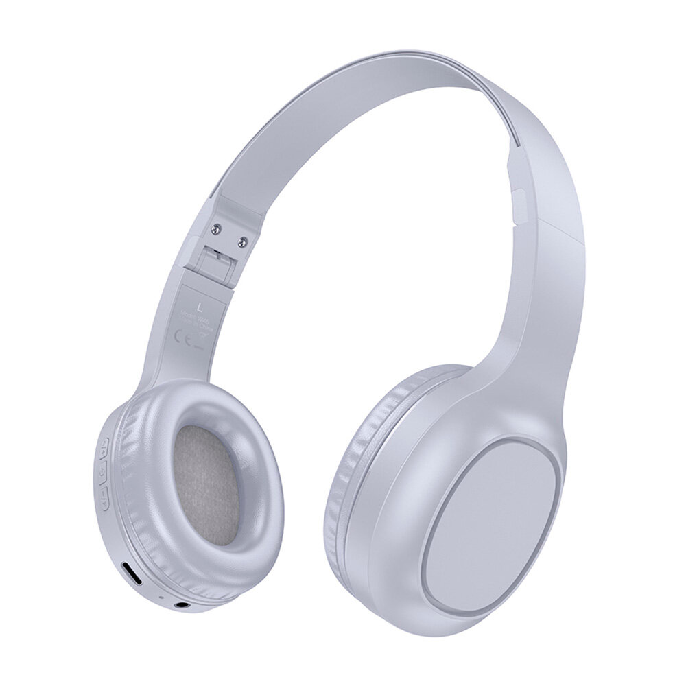 Hoco Беспроводные наушники с микрофоном Hoco W46, Bluetooth 5.3, Gray