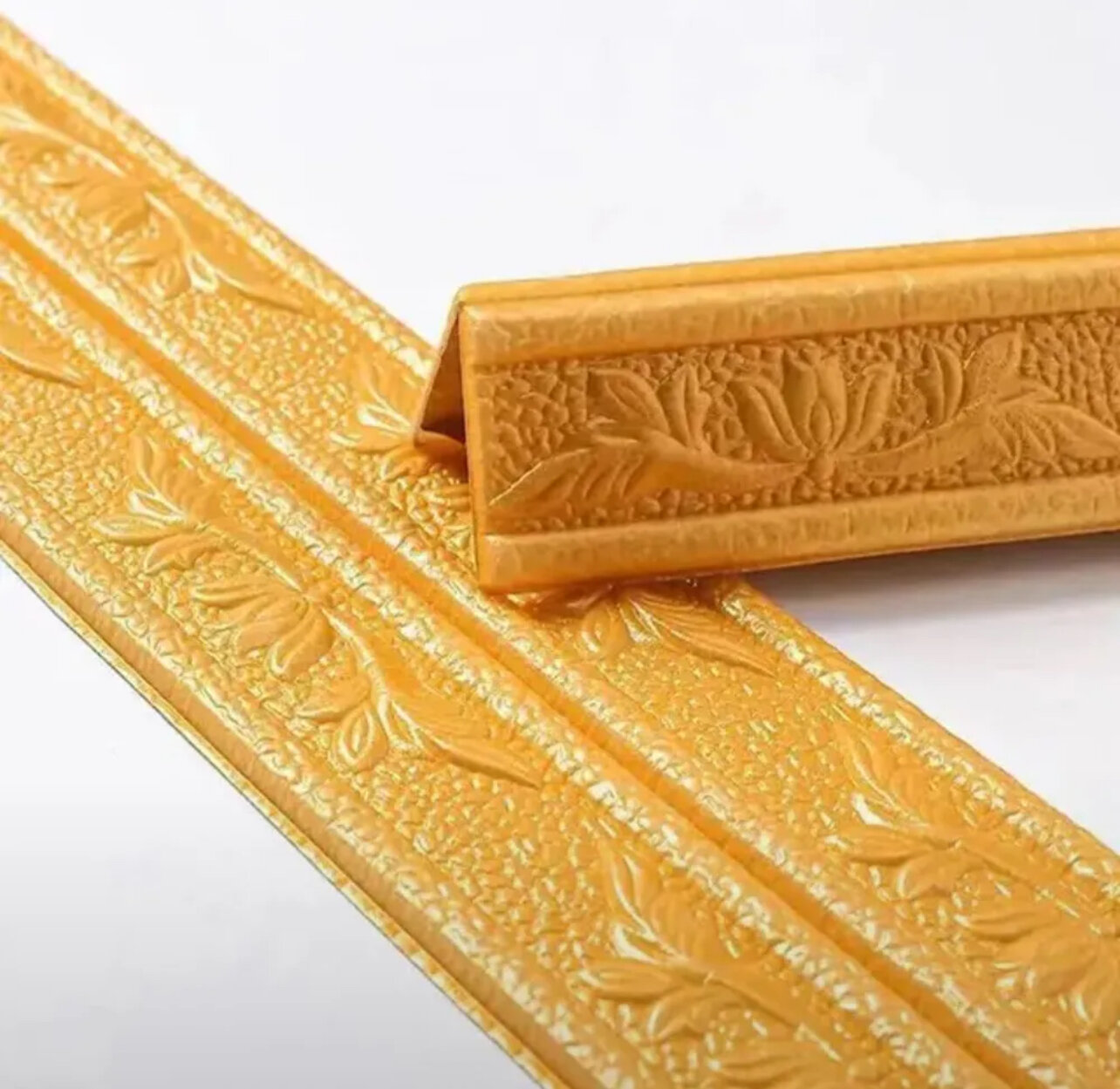 3D самоклеящаяся угловой бордюрная лента/Цвет Золотой