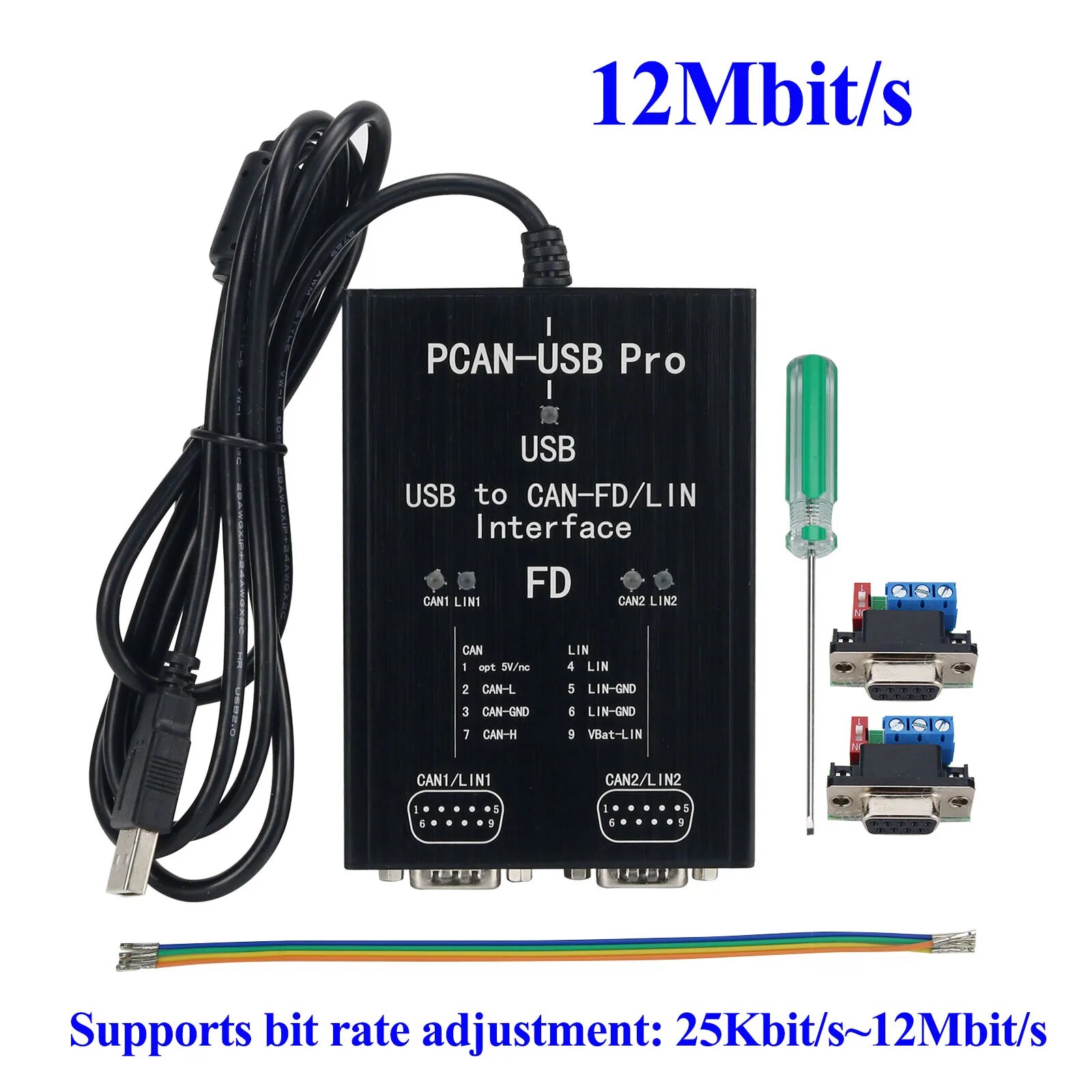 PCAN-USB Pro USB-адаптер CAN-FD/LIN 2CH 12Mbit