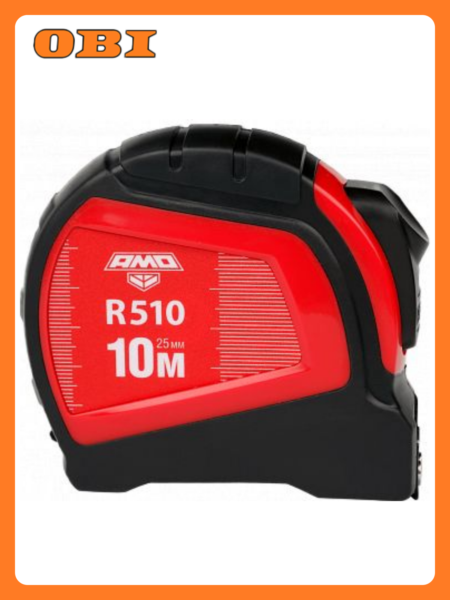 Рулетка геодезическая AMO R510, 10м, магнитное крепление, двухсторонняя шкала