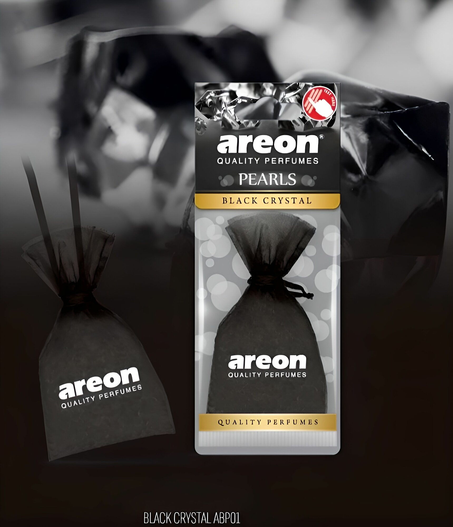 Areon Ароматизатор автомобильный, черный кристалл