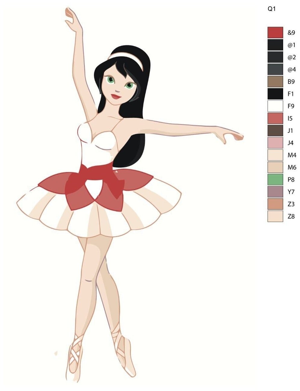 Картина по номерам на хлопковом холсте 40х60, ART Балерины