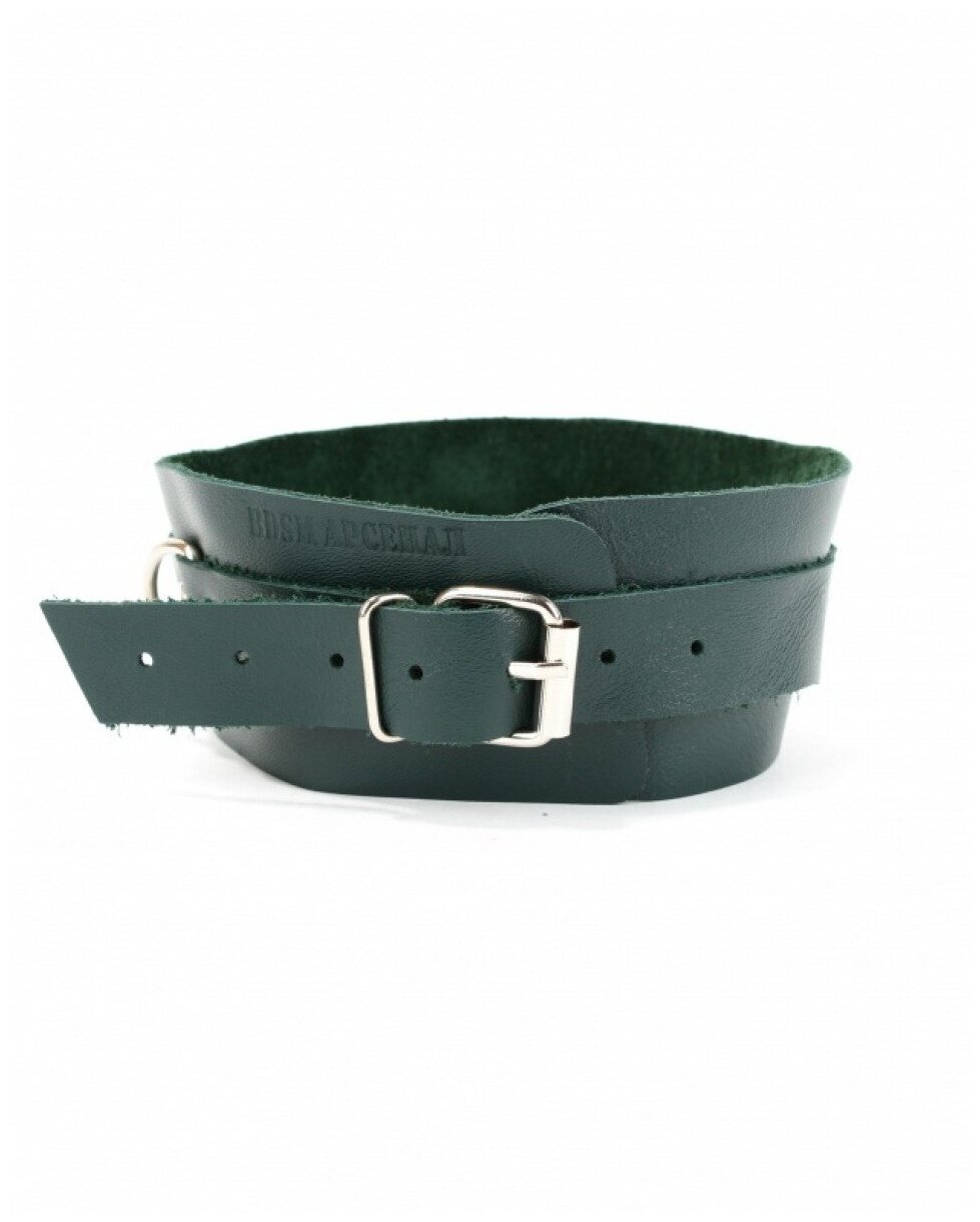 Ошейник Lady's Arsenal Изумруд из натуральной кожи