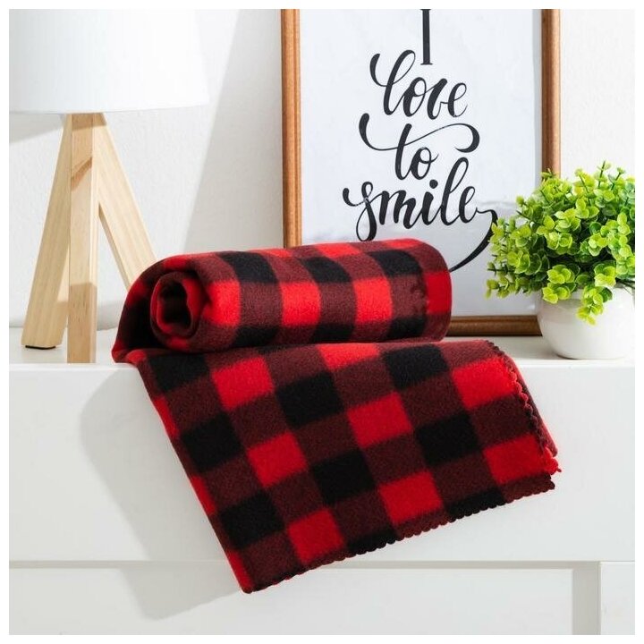 Плед Экономь и Я "Клетка", размер 150х180 см