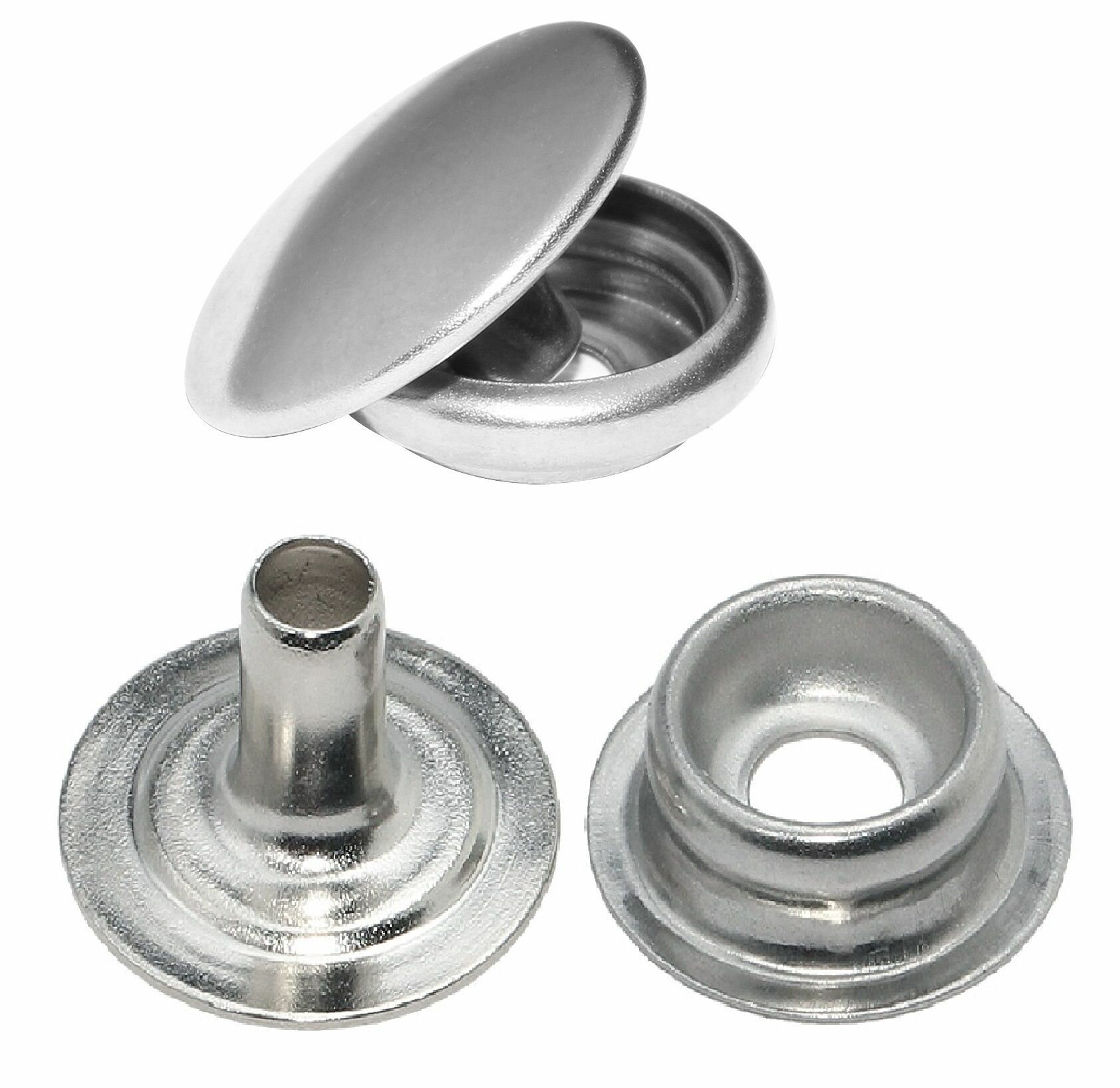 Кнопка тента в сборе, 10 комплектов, нержавеющая сталь, Osculati, Италия