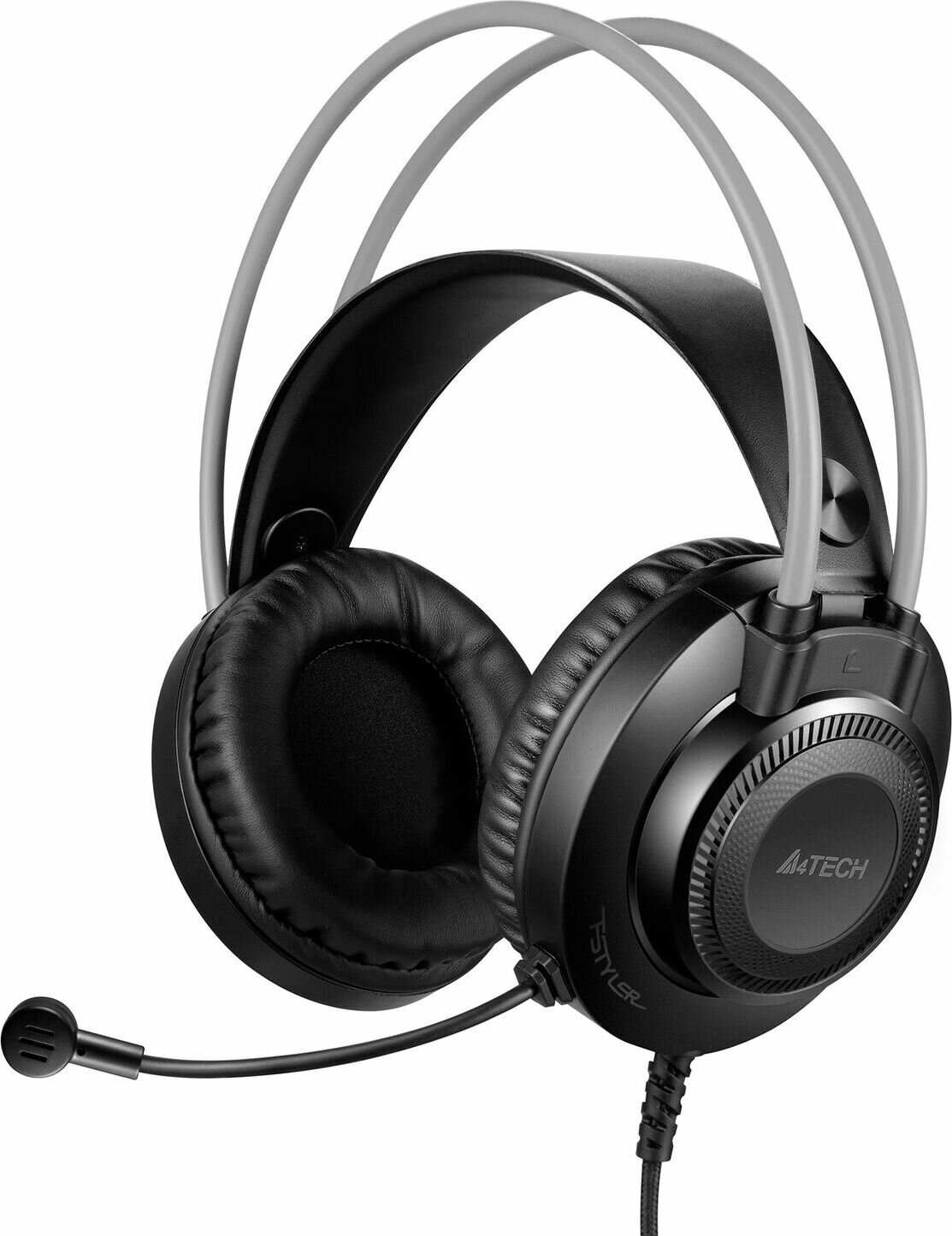 A4Tech Наушники проводные с микрофоном Fstyler FH200U, USB, черный