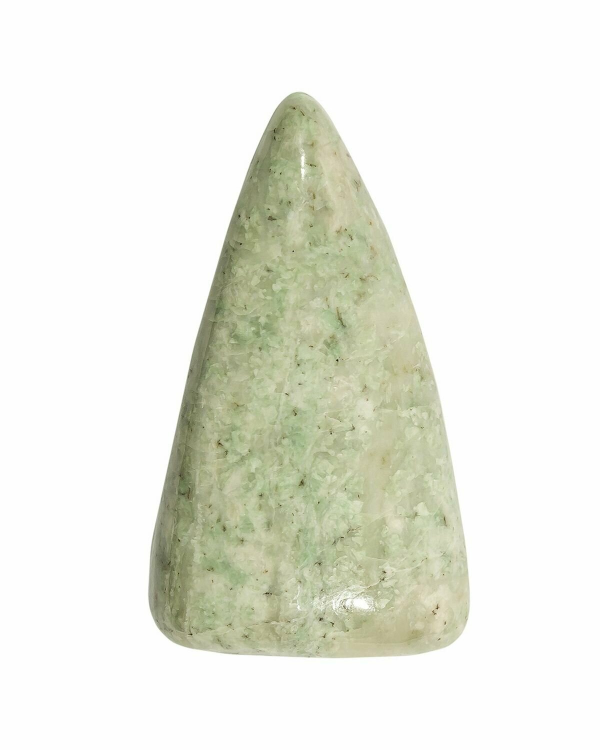 Кабошон из гарниерита размером 31х18х6 мм.