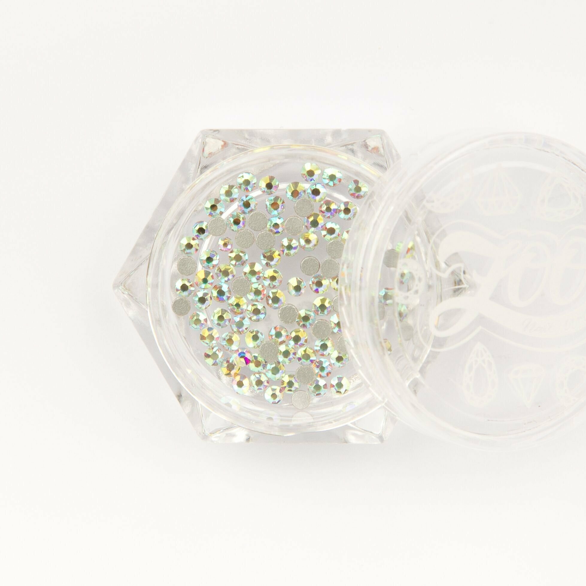 Zoo Nail Art 1088 Стразы стеклянные прозрачные AB голография SS5 (1,8 мм) 100 шт