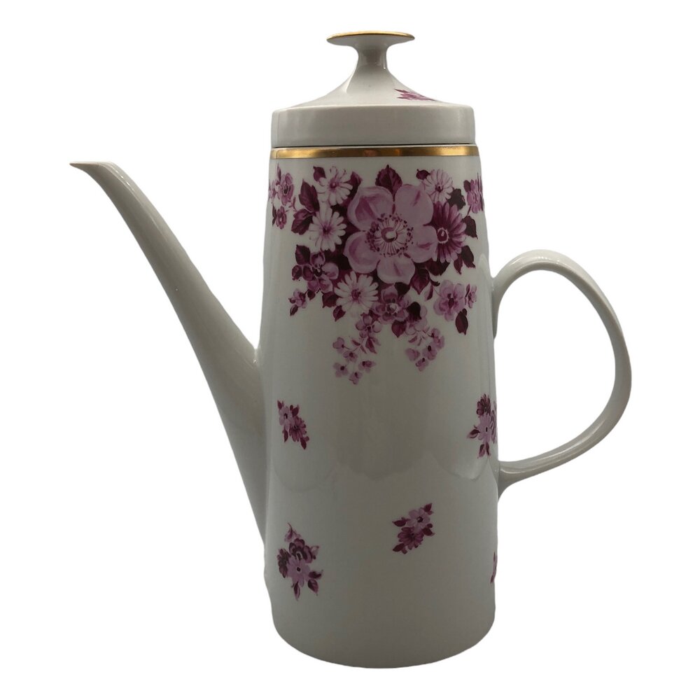 Кофейник "Азалия", фарфор, позолота, 1966-1990 г, Lichte, ГДР