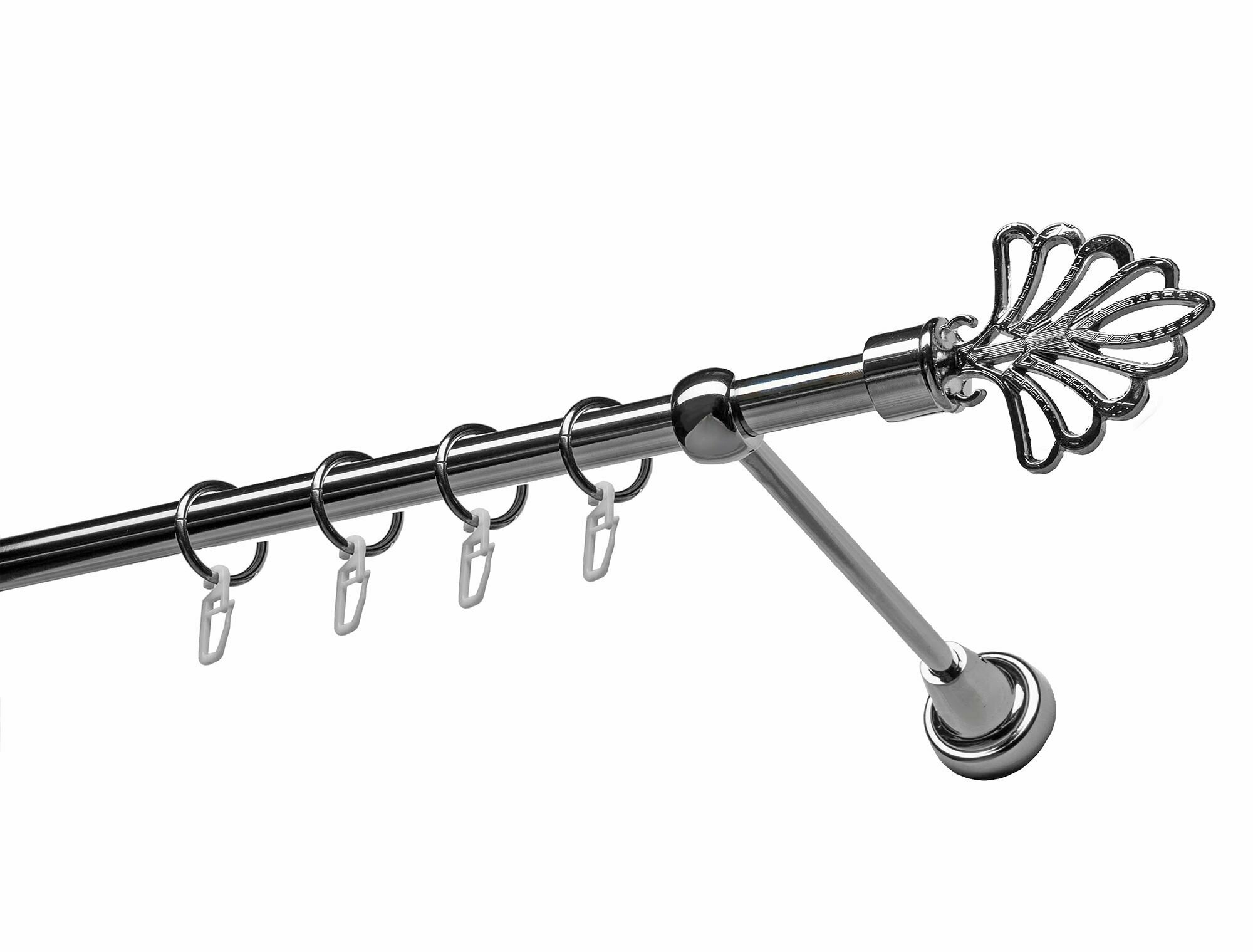 Карниз для штор 3,0 метра AICITY веер 1 серебро глянец