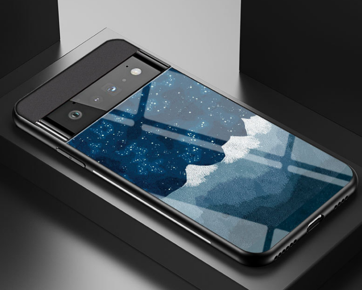 Тонкий силиконовый чехол-бампер MyPads для Google Pixel 6 Pro с закаленным стеклом на заднюю крышку телефона