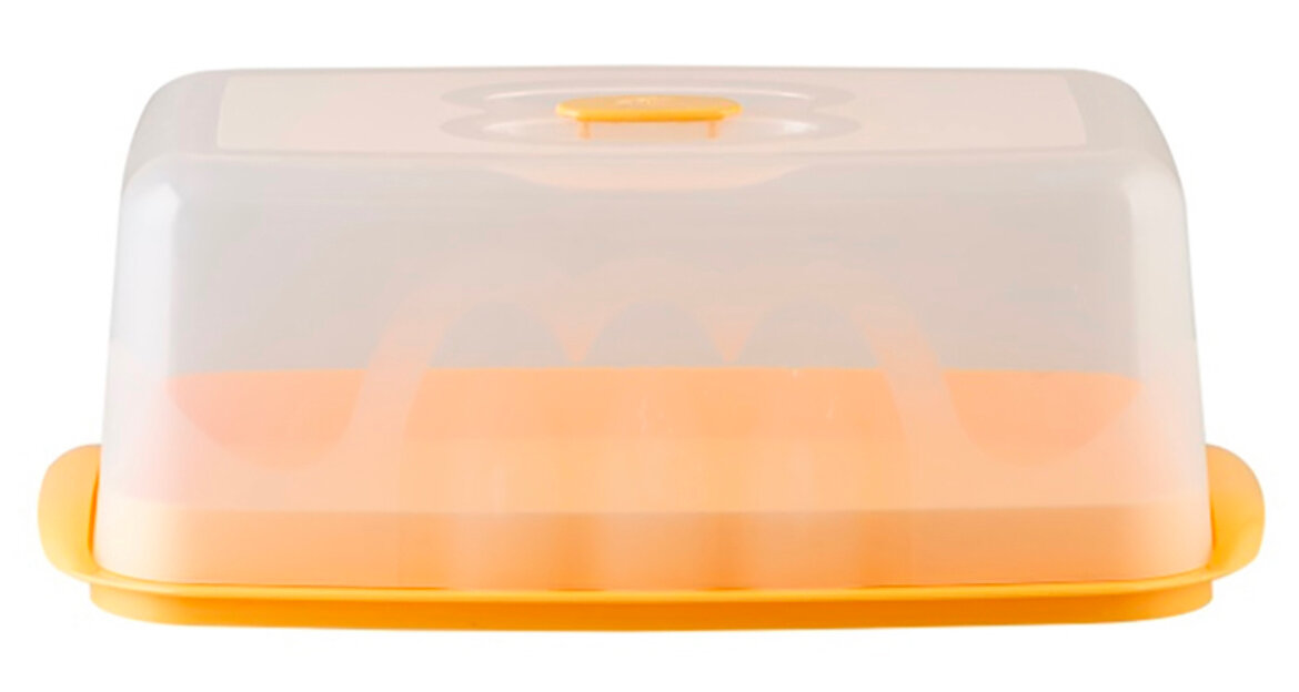 Хлебница Полимербыт ПБ136 из полипропилена, жёлтая / корзинка для хлеба / контейнер для хранения продуктов / аксессуары для кухни