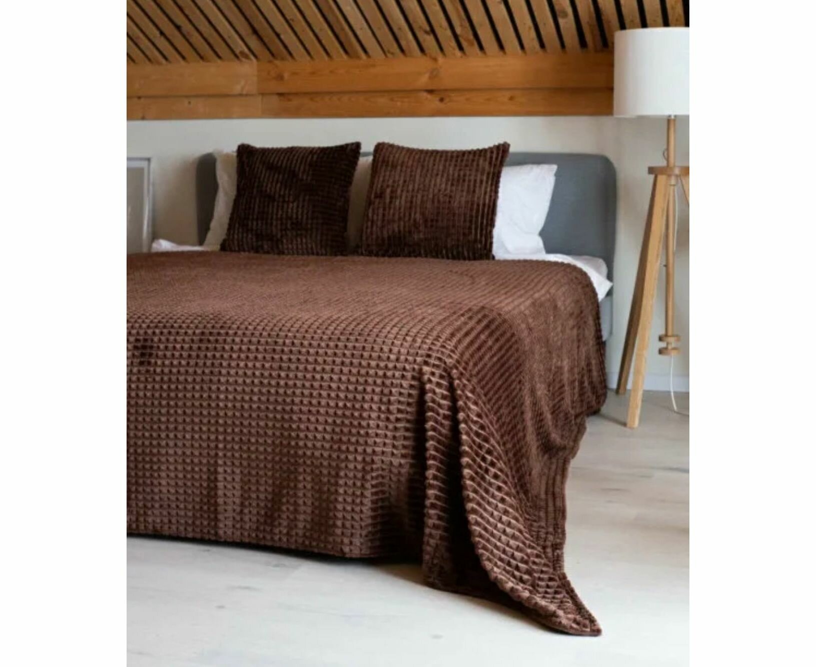 Плед Покрывало / Плед 200х220 см / Плед Кубик / Флисовый