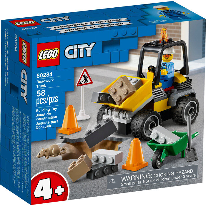 Конструктор LEGO City 60284 Автомобиль для дорожных работ, 58 элементов