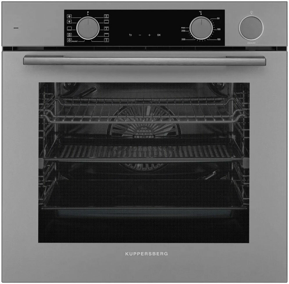 Электрический духовой шкаф Kuppersberg KSO 610 GR 59 см, 80 л гриль конвекция, серый